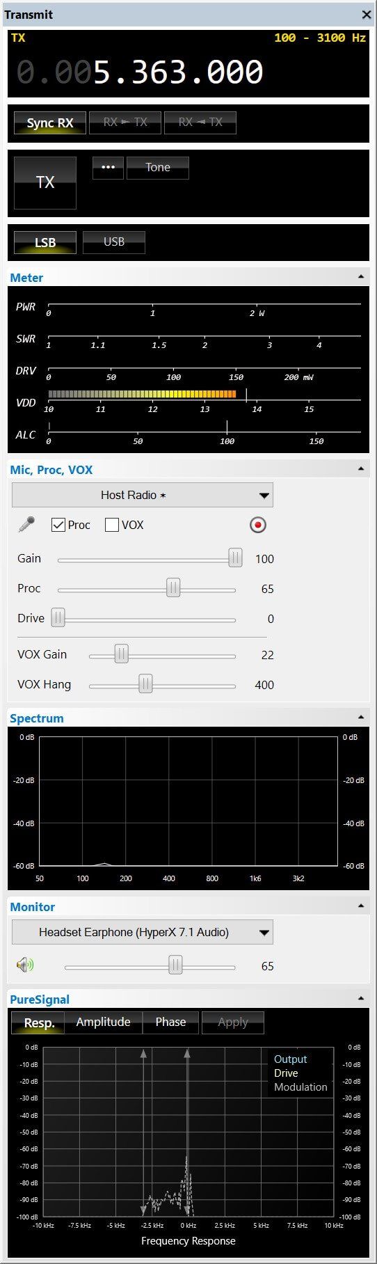 DSP Panel - SDR-Radio.com | Software Defined Radio